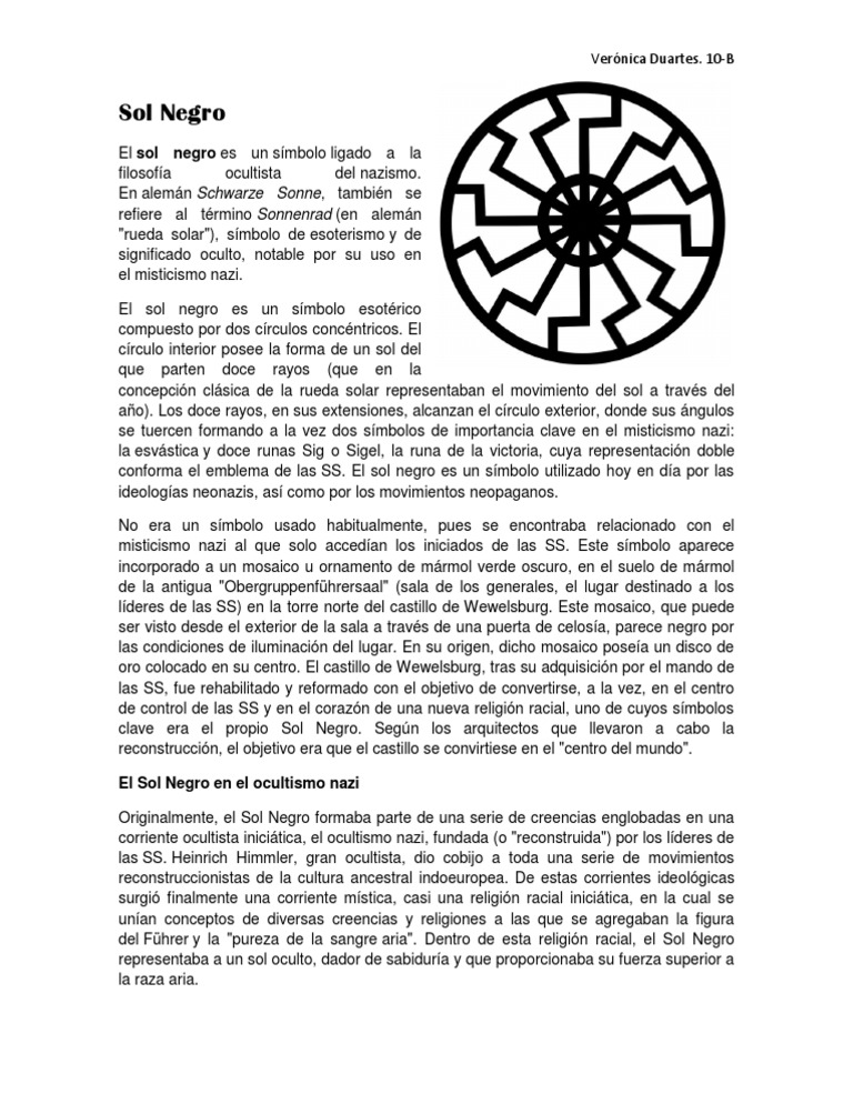 Significado del Sol Negro en el Nazismo | PDF | El esoterismo | nazismo