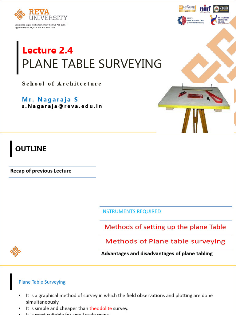 4) Plane Table Surveying | PDF | Surveying | Geographical Technology