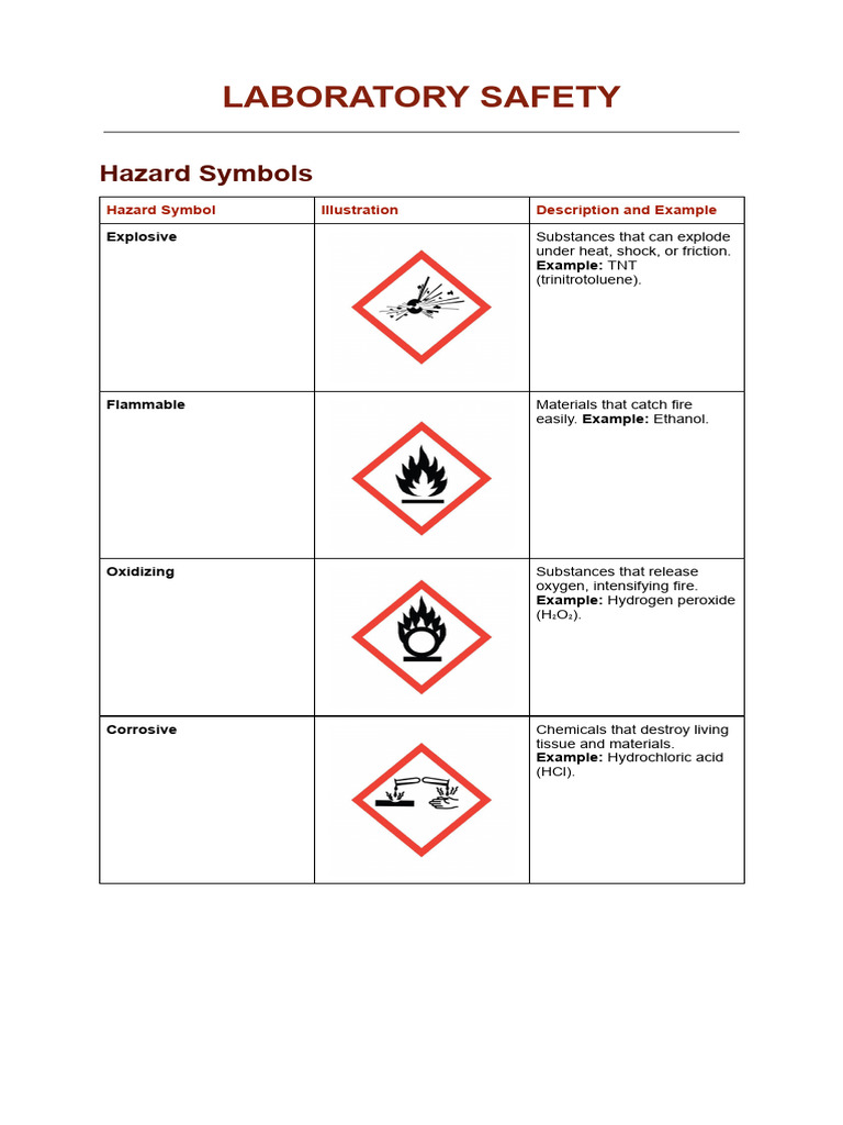 Laboratory Safety Hazard Overview | PDF | Infection | Personal ...