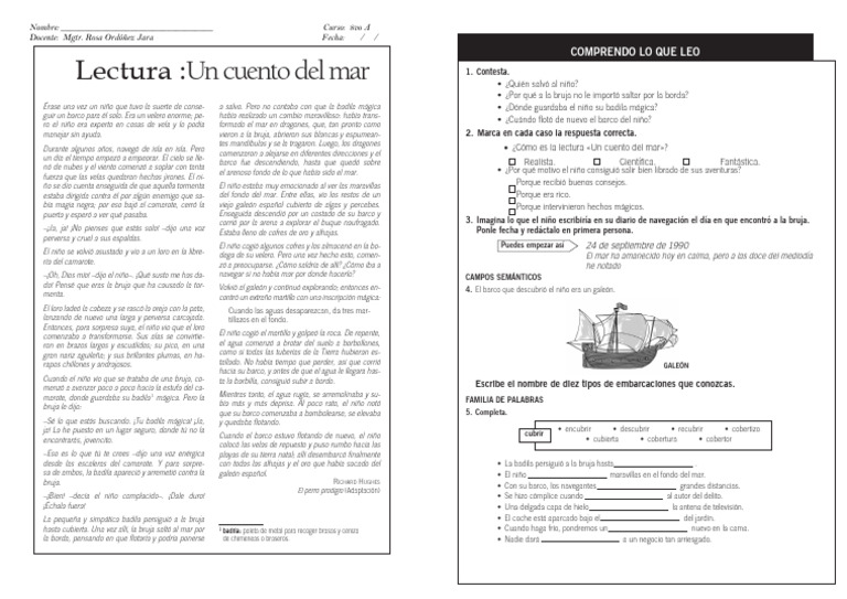 8v0 A Comprension - Lectora 5-12-25 | PDF | Buques | Transporte de agua