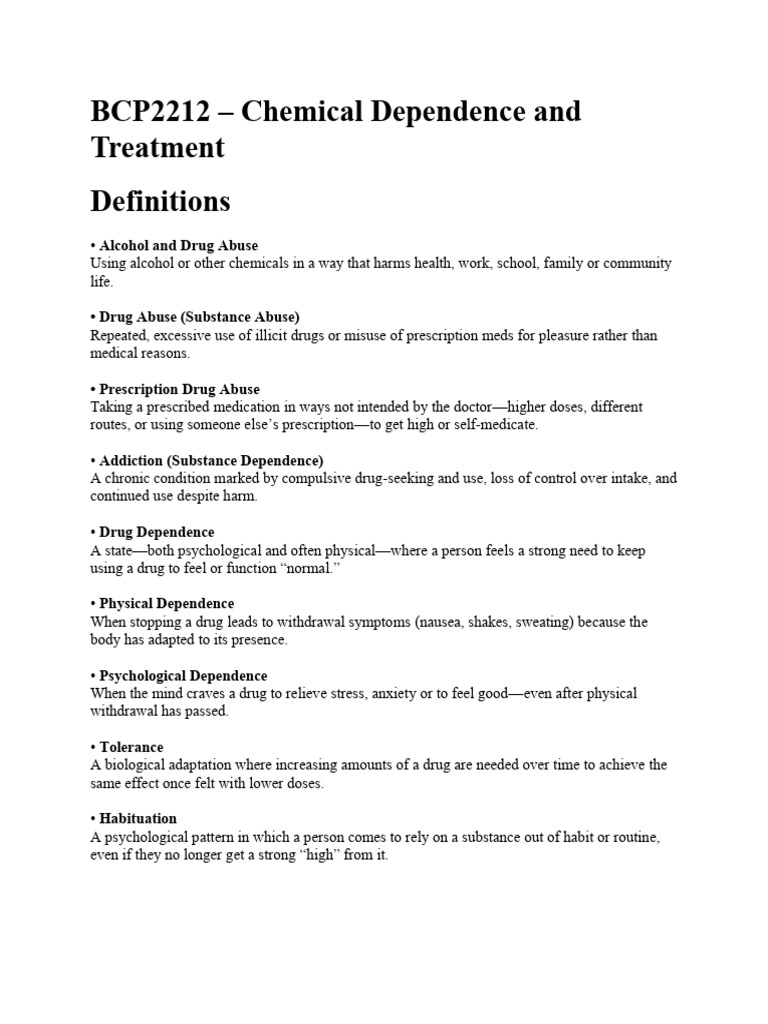 chemical and non chemical addiction | PDF | Substance Abuse | Substance ...