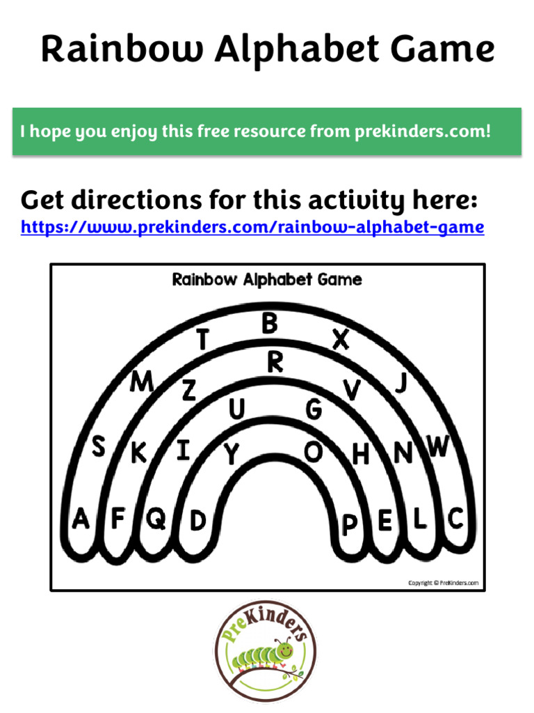 Rainbow Alphabet Game Instructions | PDF