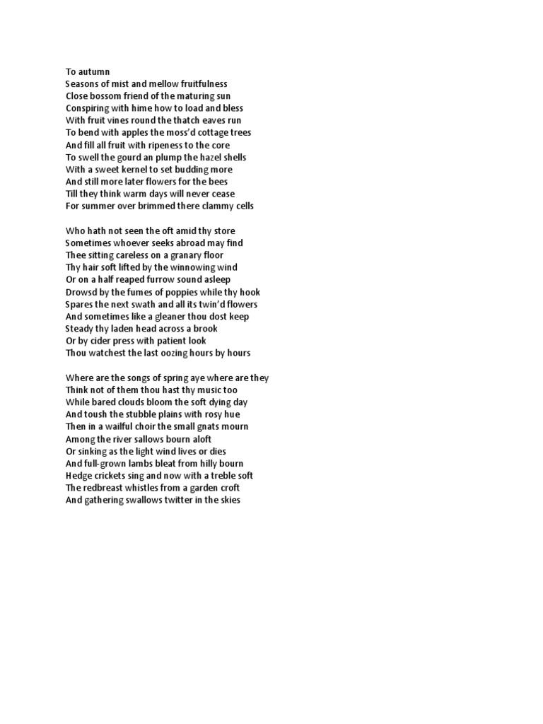 Autumn's Bounty and Nature's Beauty | PDF | Poetry | Nature