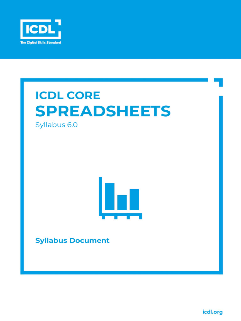 ICDL Spreadsheets Syllabus V6.0 | PDF | Spreadsheet | Computing