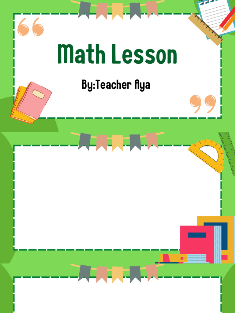 Math Lesson | PDF