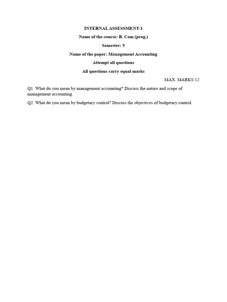 Internal Assessment, PDF | PDF
