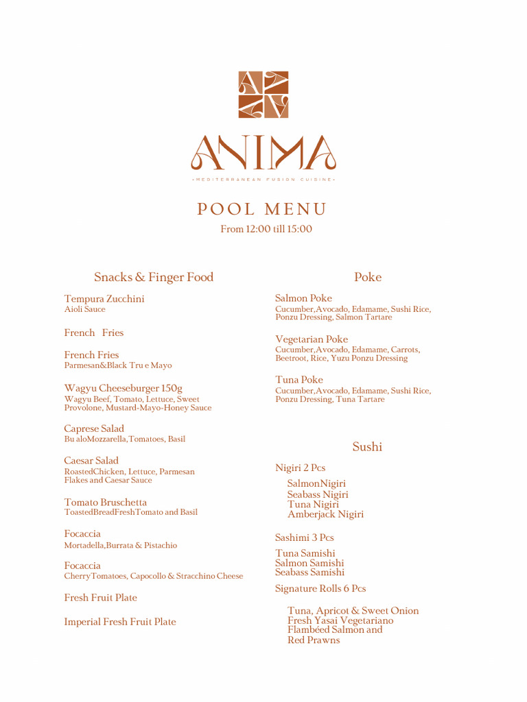 Pool Menu | PDF