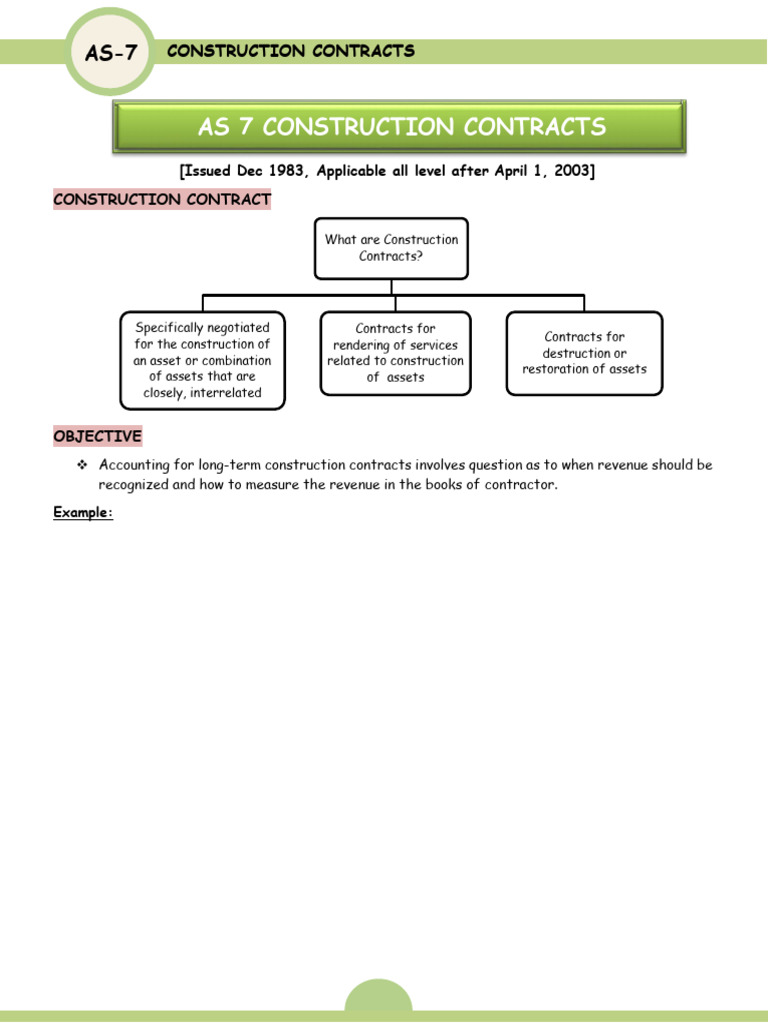 Understanding AS-7 Construction Contracts | PDF | Debits And Credits | Cost