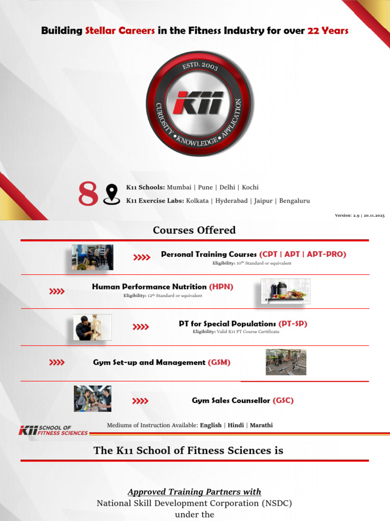 K11 PT Course Counseling Presentation | PDF | Personal Trainer ...
