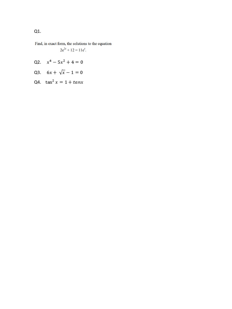 Hidden Quadratics | PDF