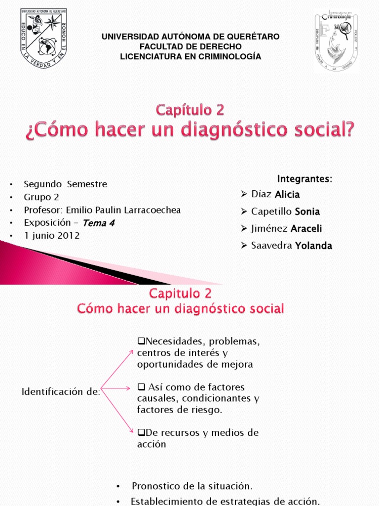 Exposición - Diagnóstico Social | PDF | Trabajo Social | Comunidad