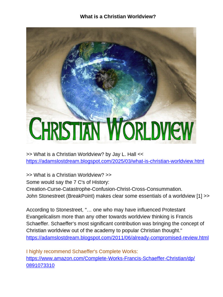 What is a Christian Worldview by Jay L. Hall | PDF | Salvation | Jesus