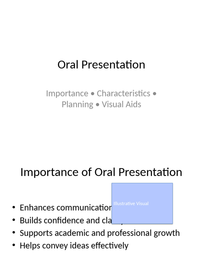 Oral Presentation With Pictures | PDF