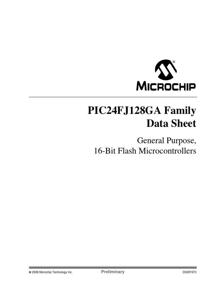 PIC24FJ128GA Family Datasheet (39747c) | PDF | Instruction Set | Microcontroller