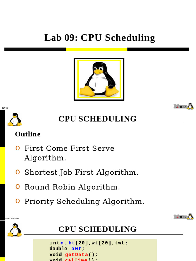 Lab 09 CPU Scheduling | PDF | Scheduling (Computing) | Concurrency ...