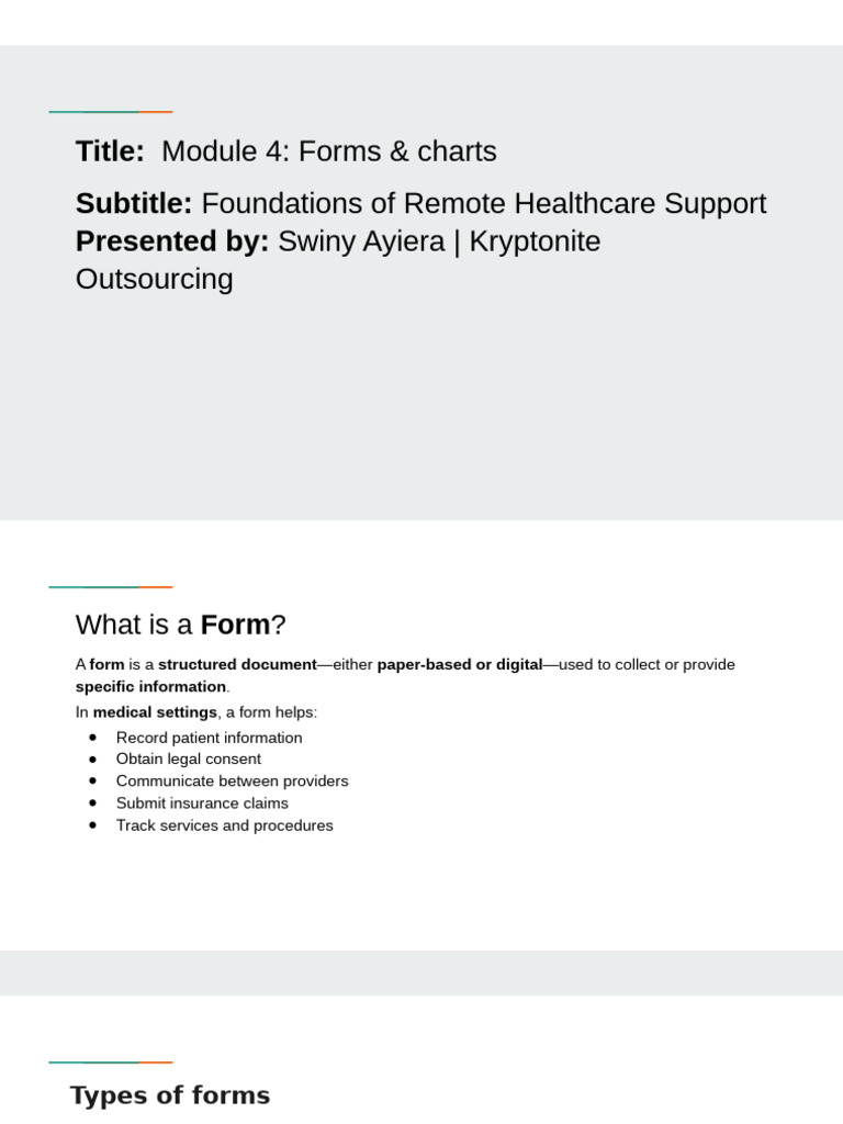 Module 4 - Forms & Charts | PDF | Informed Consent | Electronic Health ...