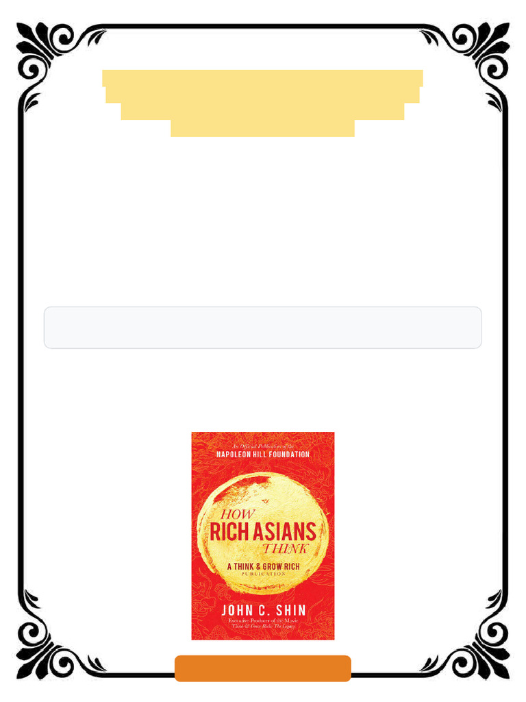 How Rich Asians Think: A Think and Grow Rich Publication (Official ...