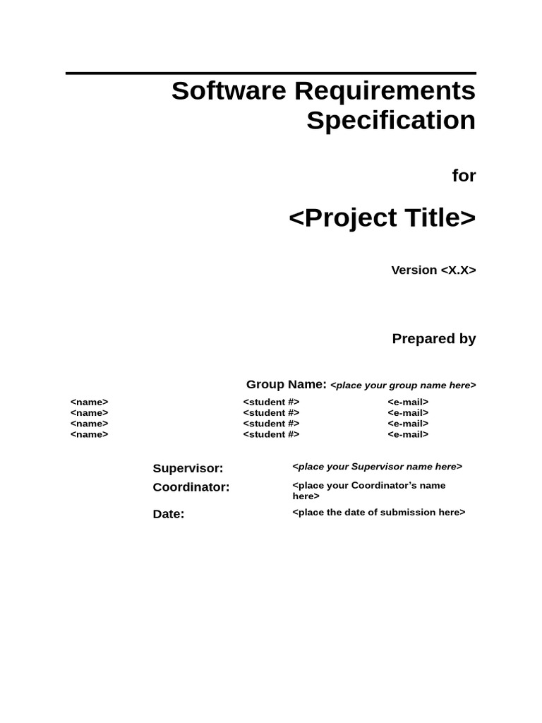 FUI - DSE - FYP I SRS-Template 1.0 gg | PDF | Usb | Operating System