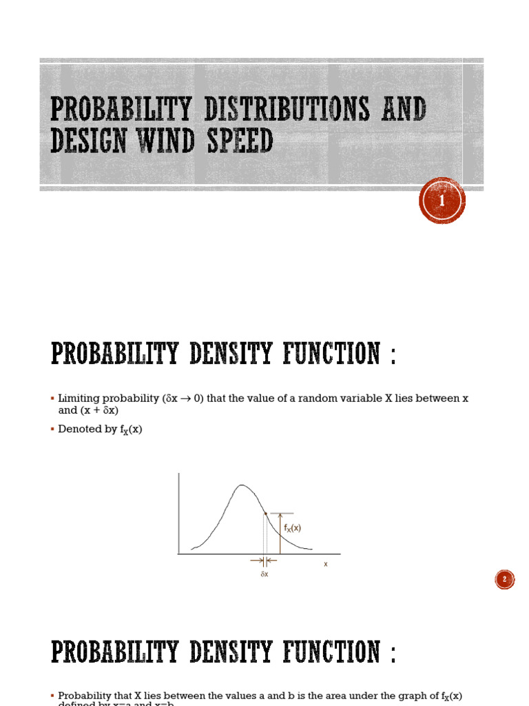 WIND ENGINEERING Lect 3 2022 - Probability Distribution and Design Wind ...