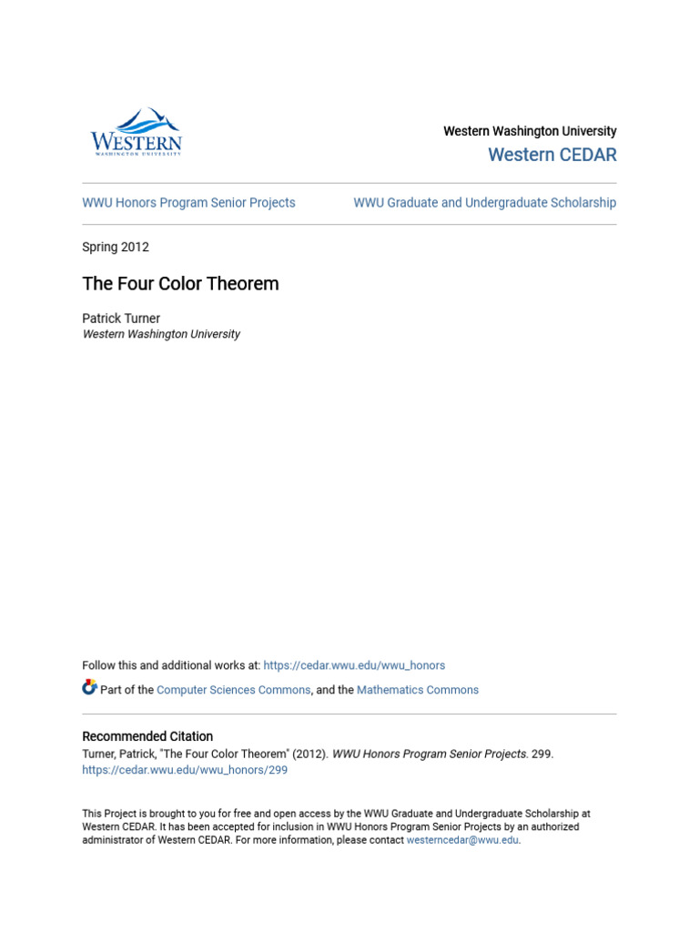 The Four Color Theorem Explained | PDF | Vertex (Graph Theory ...