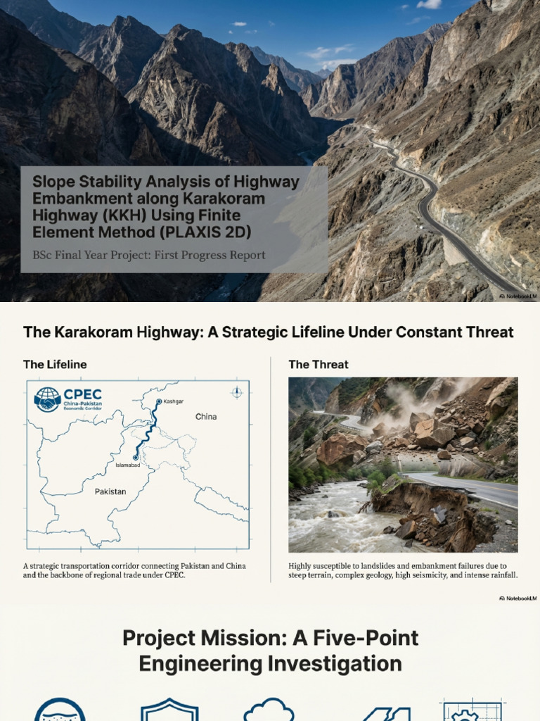 Karakoram Highway Slope Stability Analysis | PDF