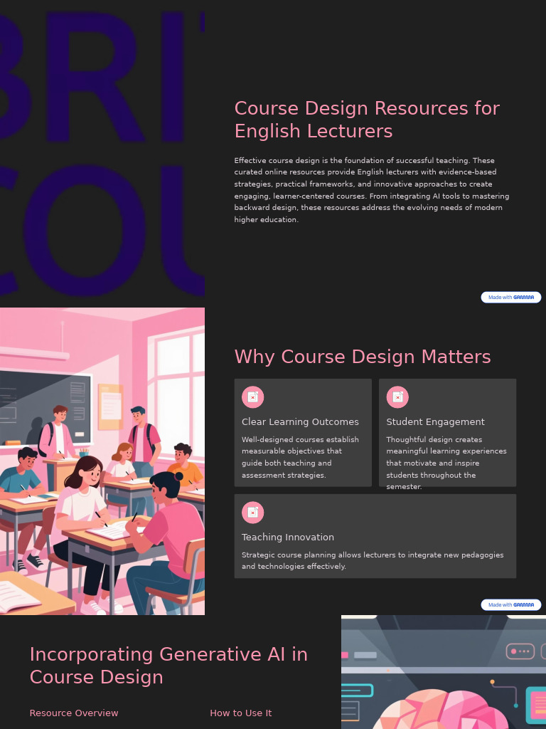 TOPIC 1 Course Design Resources for English Lecturers | PDF | Cognition | Learning