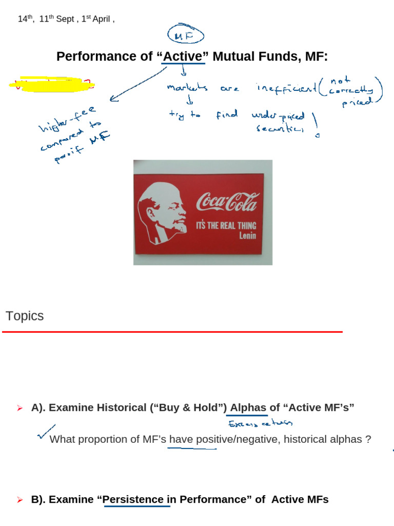 Active Mutual Funds Performance Analysis | PDF | Stocks | Algorithmic ...