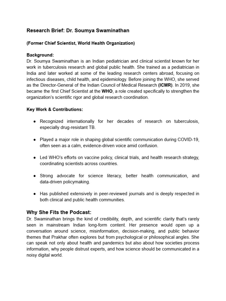 Research Brief - DR | PDF
