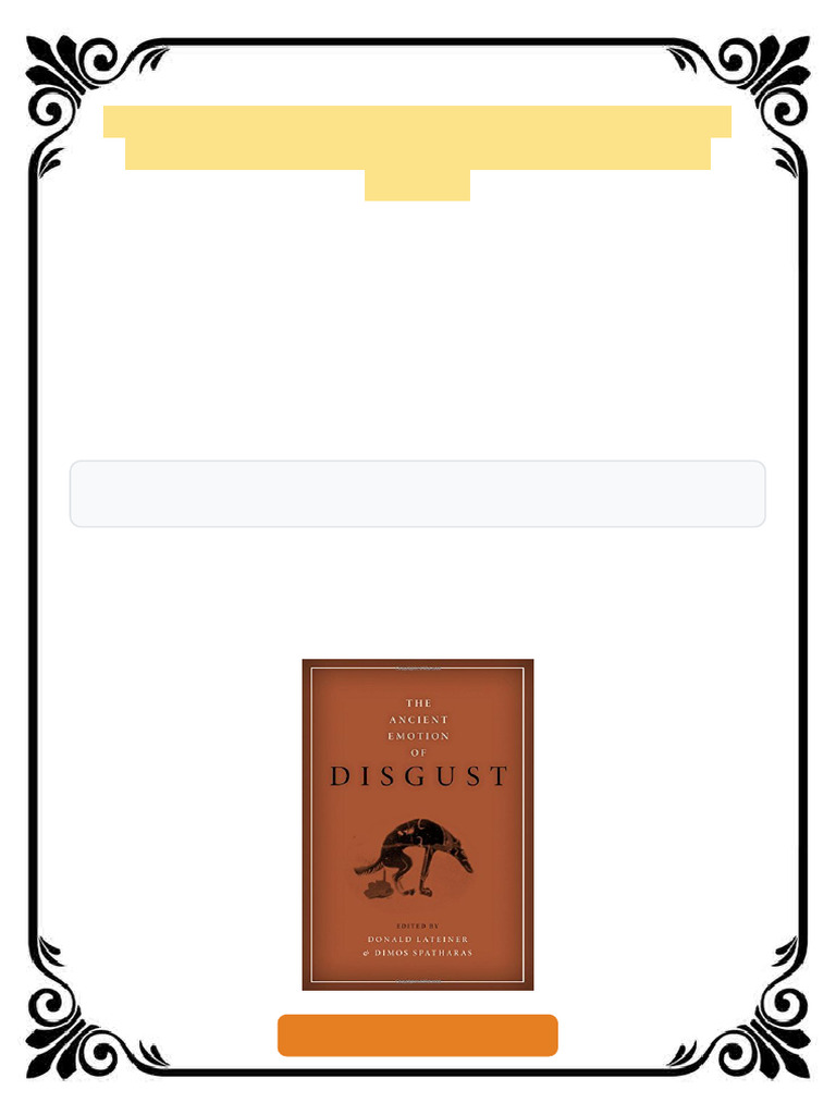 The Ancient Emotion of Disgust 1st Edition Lateiner eBook quick access link | PDF