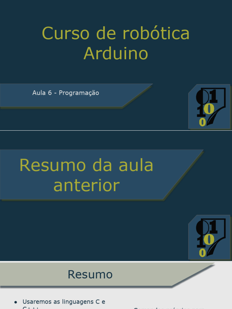 Aula 7 - Programação | PDF | Arduino | String (Ciência da Computação)