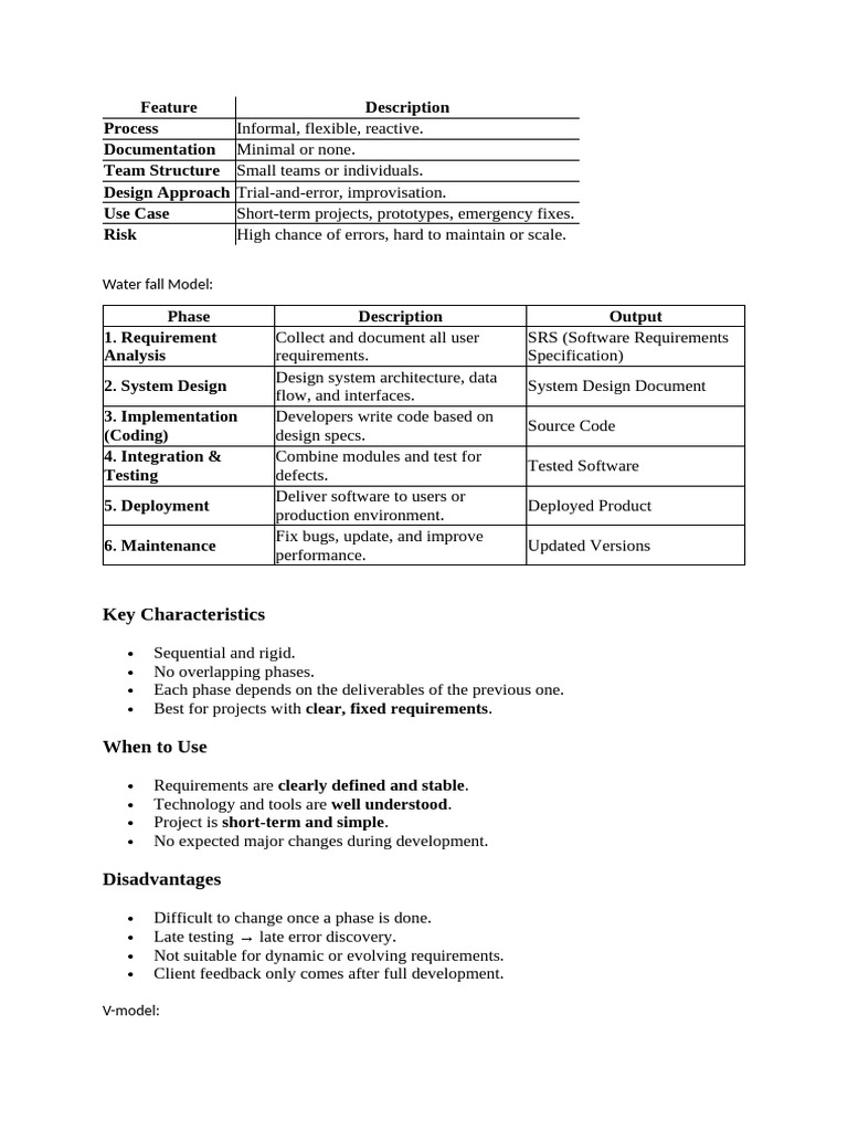 Software Development Models Overview | PDF | Software Testing | Systems ...