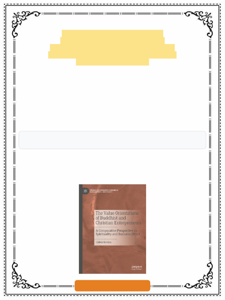 The Value Orientations of Buddhist and Christian Entrepreneurs: A ...