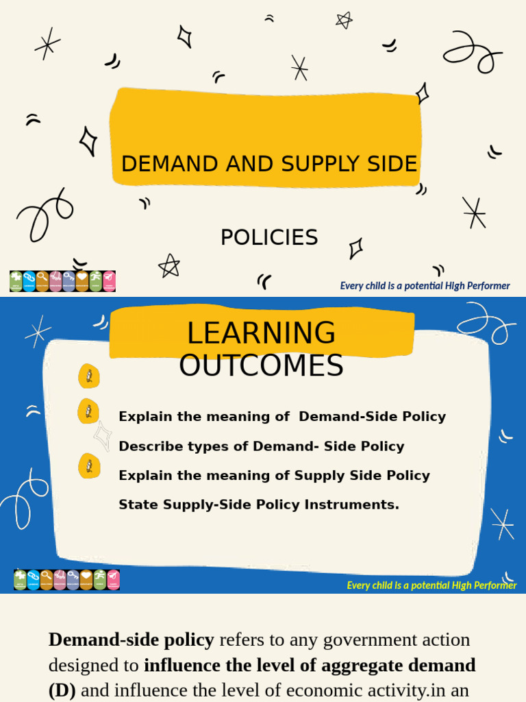 Demand and Supply Side Policies | PDF | Fiscal Policy | Government Spending
