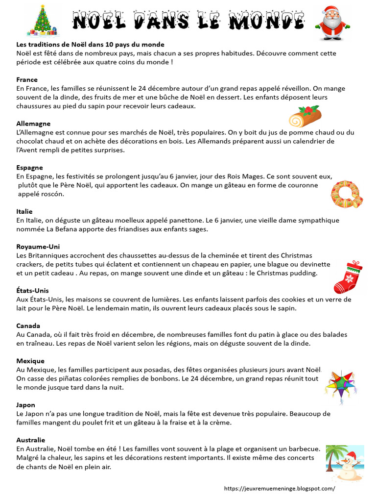 Traditions de Noël dans 10 pays | PDF | Noël | Cuisine