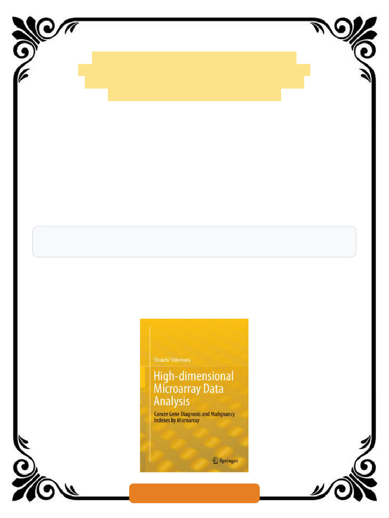 High-dimensional Microarray Data Analysis: Cancer Gene Diagnosis and ...