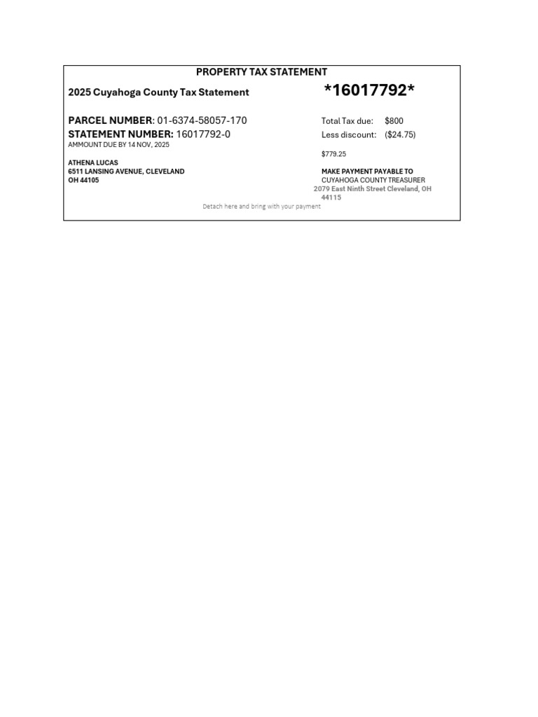 Property Tax Statement (1) | PDF