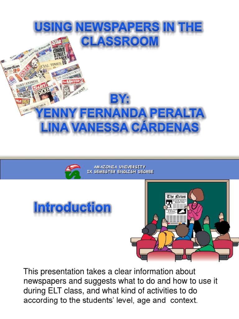 Using Newspapers in ESL Classrooms | PDF | English As A Second Or ...