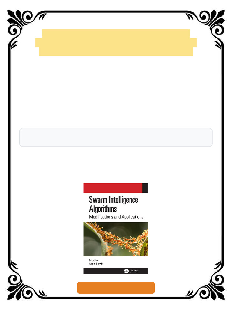 Swarm Intelligence Algorithms: Modifications and Applications 1st ...