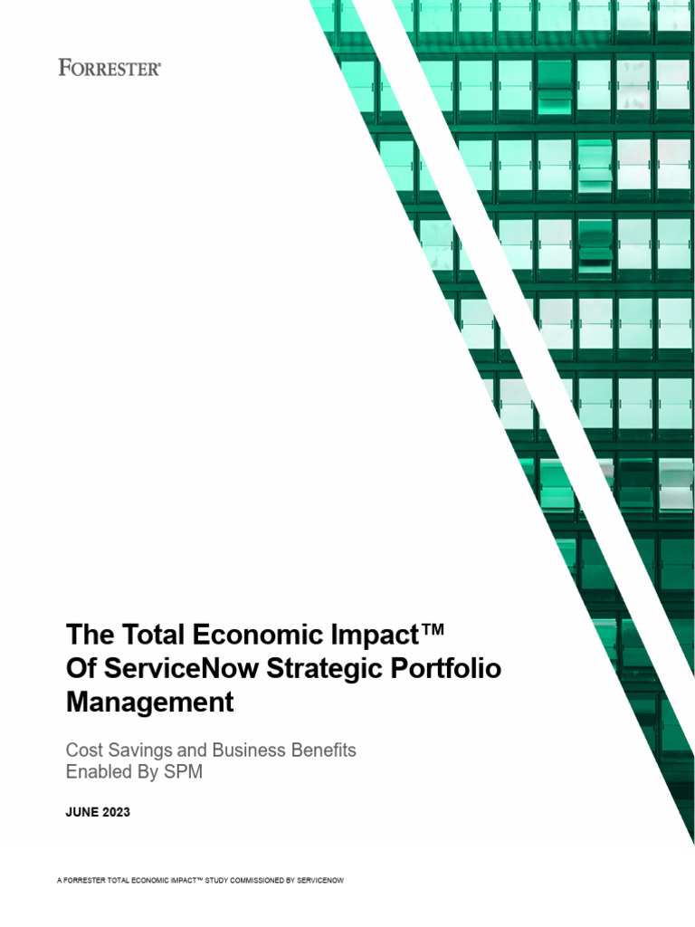 Economic Impact of ServiceNow SPM | PDF | Return On Investment | Net ...