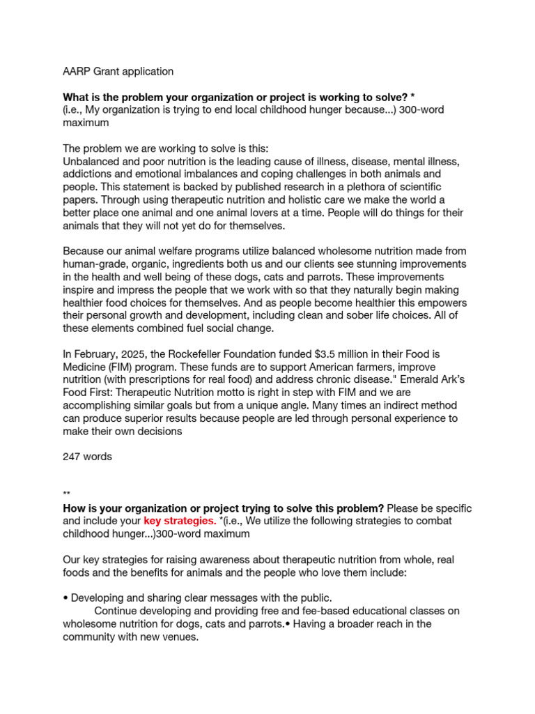 AARP Working | PDF | Cats | Nutrition