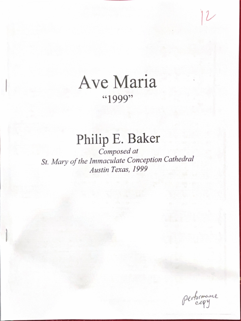 Ave Maria - Baker | PDF