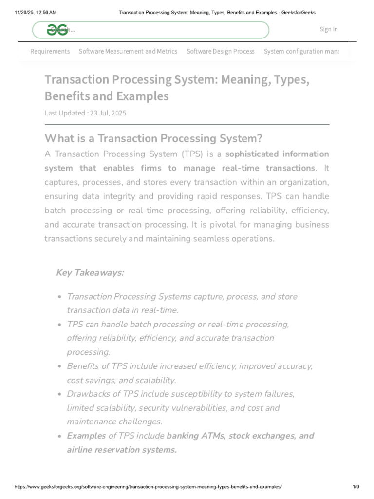 Transaction Processing System_ Meaning, Types, Benefits and Examples ...