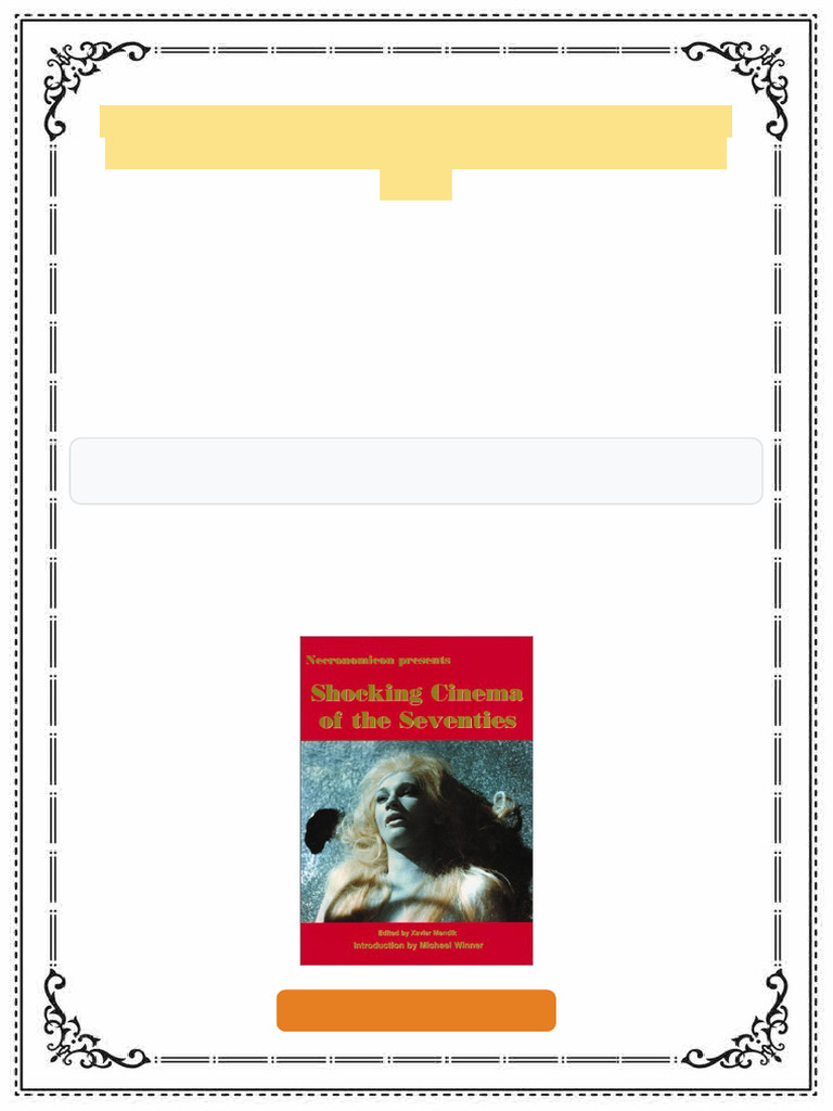 Grab The PDF For Shocking Cinema of The Seventies 1st Edition Xavier ...