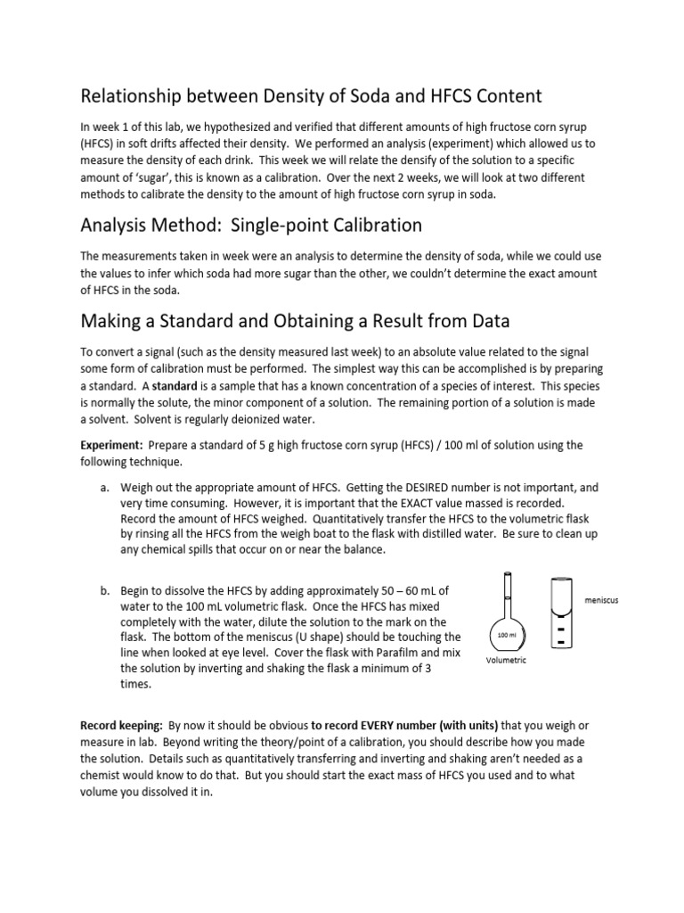 Week 2 of The Regular vs. Diet Soda Lab | PDF | Density | Volume