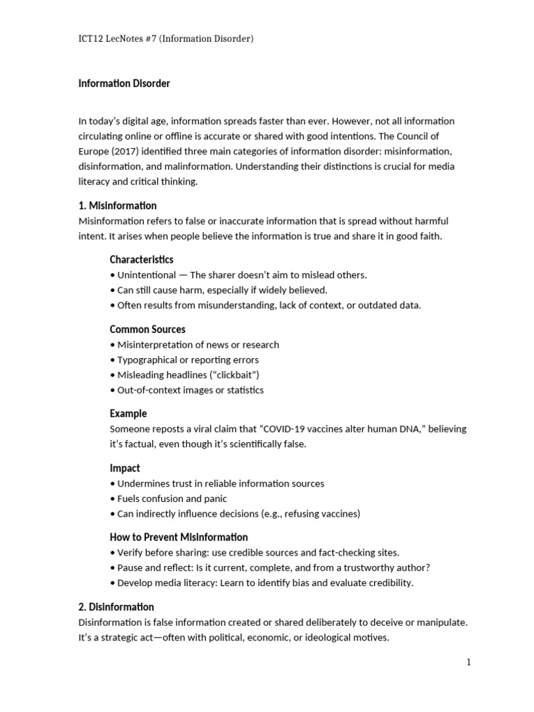 Disorder | PDF | Media Analysis | Deception