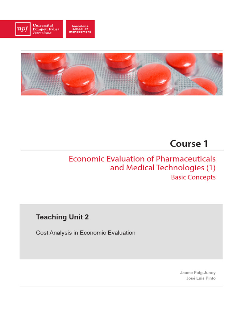 UPF - MasterFarmacoeconomia, C1U2 | PDF | Cost–Benefit Analysis ...