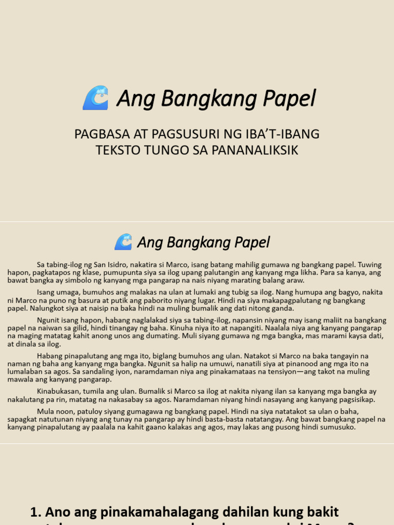 Ang Bangkang Papel | PDF