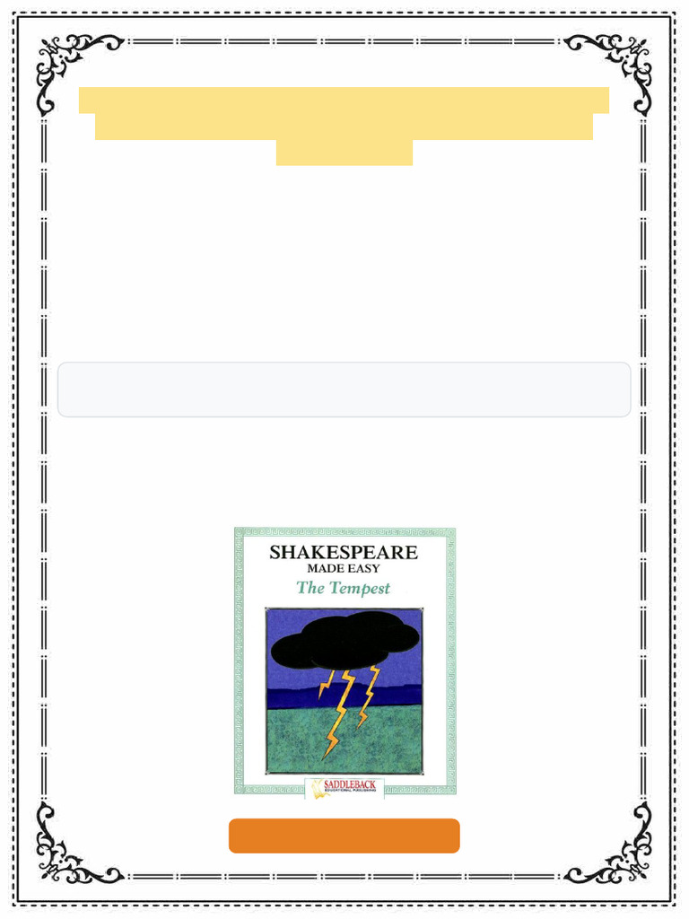 Tempest Shakespeare Made Easy Study Guides William Shakespeare ebook ...