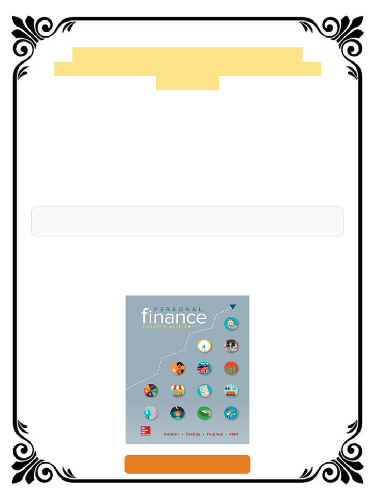 Personal Finance 12th Edition, (Ebook PDF) ebook all formats available ...