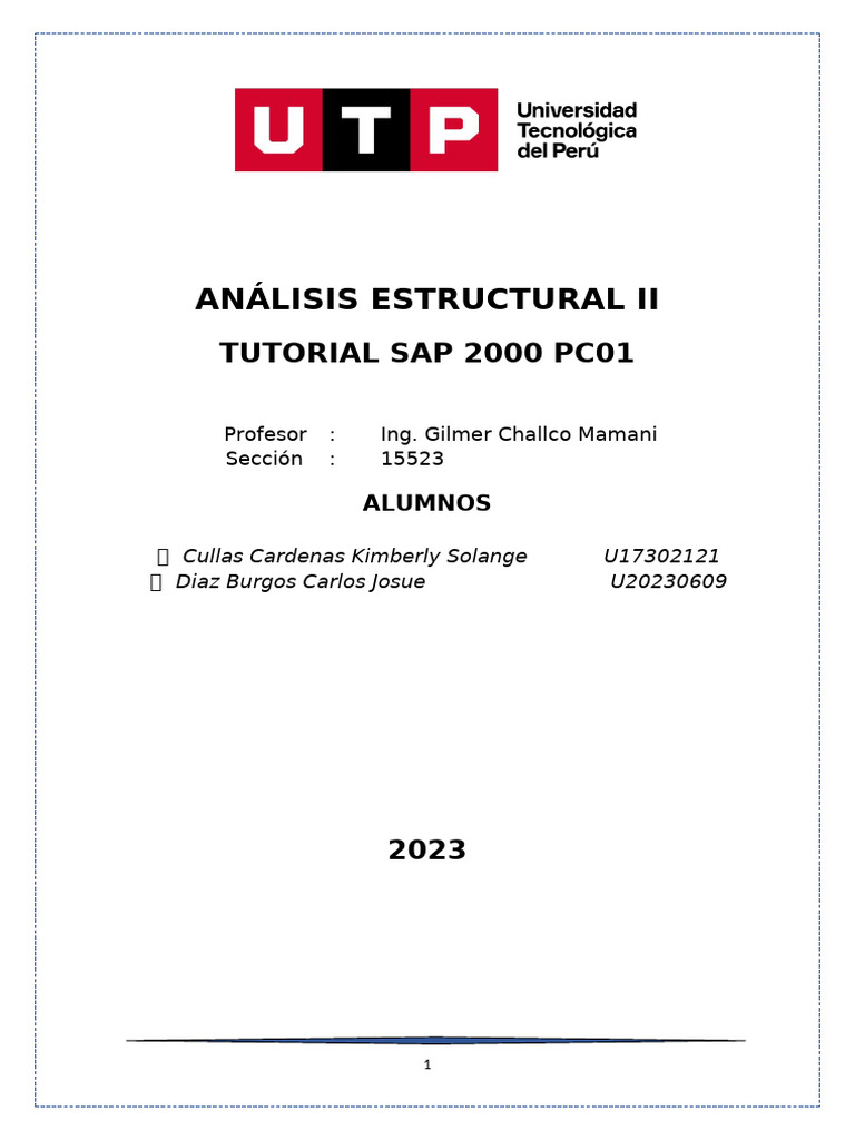 Tutorial SAP 2000: Análisis Estructural | PDF